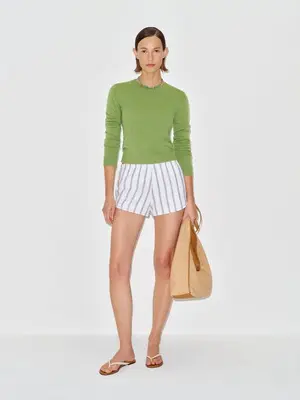 REFORMATION Lian Cashmere Crew Sweater - Green