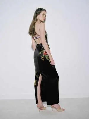 REFORMATION Caitlin Silk Maxi Dress