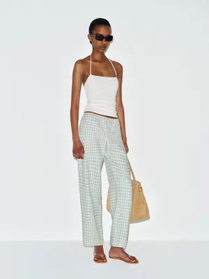 REFORMATION Reformation Lilah Linen Pant Blue
