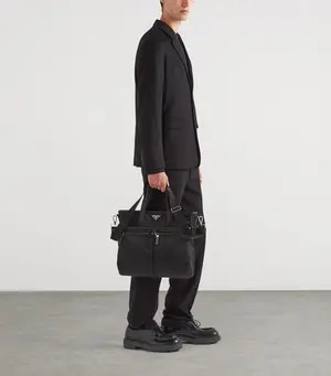 Prada Re-nylon And Saffiano Leather Tote Bag