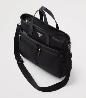 Prada Re-nylon And Saffiano Leather Tote Bag