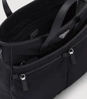 Prada Re-nylon And Saffiano Leather Tote Bag