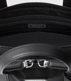Prada Re-nylon And Saffiano Leather Briefcase