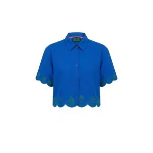 KING NAKED Sweet Nothing Embroidered Crop Shirt