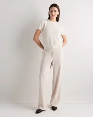 Quince Brushed Cashmere T-shirt - Ivory