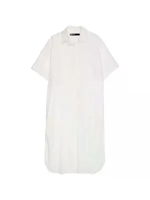 Bimba Y Lola Embroidered Cut-out Shirt Dress