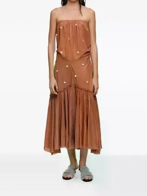 Bimba Y Lola Embellished Ruffled Dress