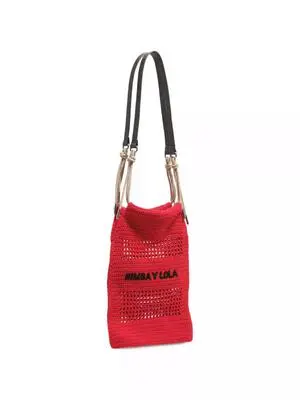 Bimba Y Lola Crochet Shoulder Bag - Red