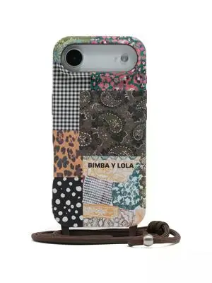Bimba Y Lola Patchwork-print Cord-strap Phone Case