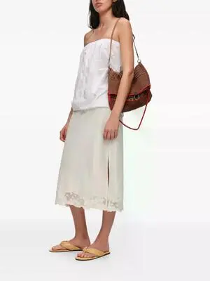 Bimba Y Lola Medium Woven-design Shoulder Bag - Brown