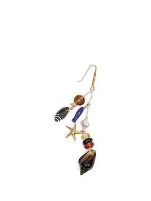 Bimba Y Lola Resin Shell Drop Earrings