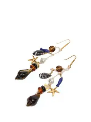 Bimba Y Lola Resin Shell Drop Earrings