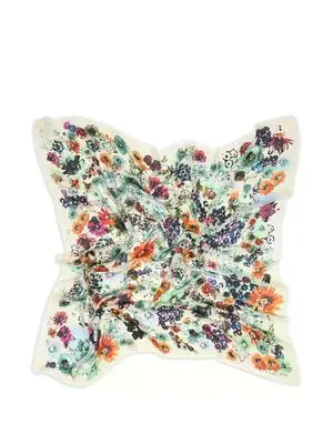 Bimba Y Lola Floral-print Scarf - White