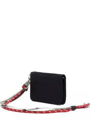 Bimba Y Lola Small Logo-print Rope-strap Wallet - Black