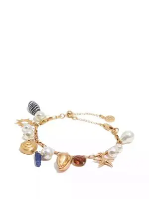 Bimba Y Lola Charm-detail Faux-pearl Bracelets - Blue