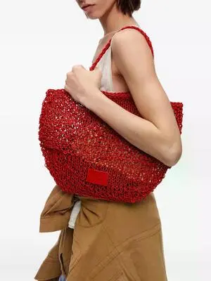 Bimba Y Lola Medium Crochet-leather Shoulder Bag