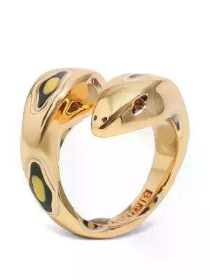 Bimba Y Lola Enamel Detail Snake Head Ring