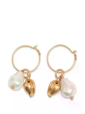 Bimba Y Lola Seashell Hoop Earrings - Gold