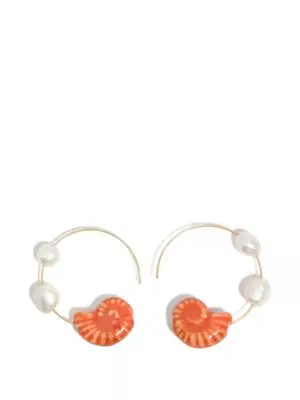 Bimba Y Lola Pearl Hoop Earrings