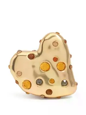 Bimba Y Lola Crystal-embellished Heart Ring - Gold