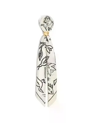Bimba Y Lola Sketch-motif Scarf Bag Charm