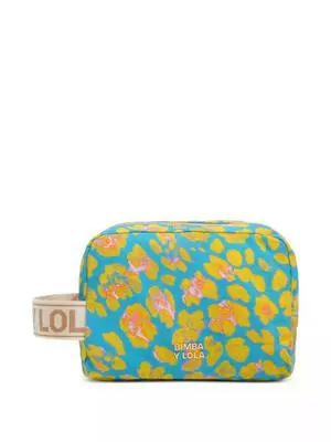 Bimba Y Lola Leopard-print Make-up Bag - Blue
