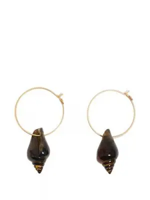Bimba Y Lola Seashell Hoop Earrings - Gold