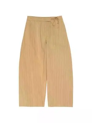 Bimba Y Lola Striped Barrel Trousers - Neutrals