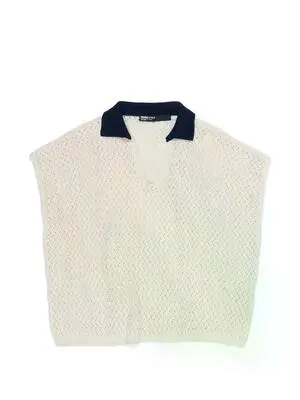 Bimba Y Lola Open-knit V-neck Top