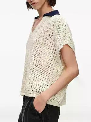 Bimba Y Lola Open-knit V-neck Top