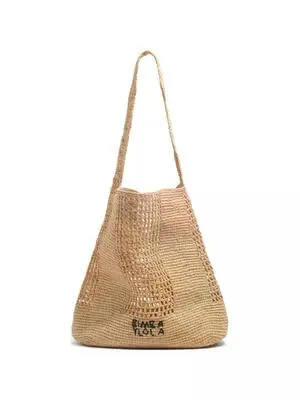 Bimba Y Lola Open-knit Shoulder Bag - Neutrals
