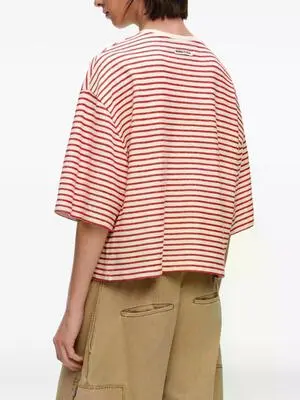 Bimba Y Lola Striped Lace-up T-shirt