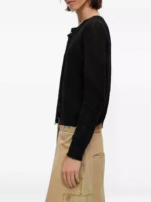 Bimba Y Lola Embellished Open-knit Cardigan