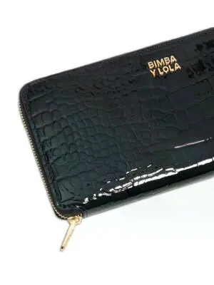 Bimba Y Lola Croc-effect Patent Wallet