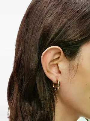 Bimba Y Lola Crystal Embellished Hoop Earrings
