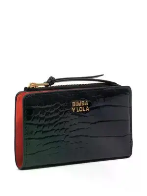 Bimba Y Lola Croc-effect Patent Wallet