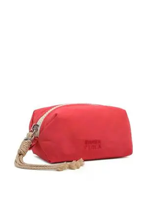Bimba Y Lola Embroidered Logo Rope-puller Makeup Bag - Red