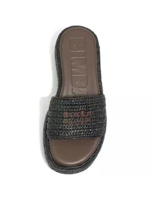 Bimba Y Lola Raffia Platform Sandals