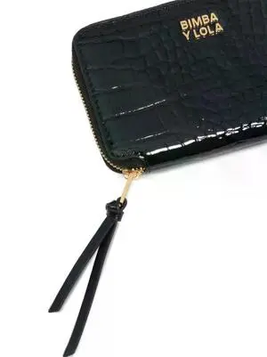 Bimba Y Lola Croc-effect Patent Wallet