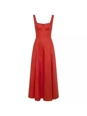 NICHOLAS Anya Panelled Sleeveless Dress - Red