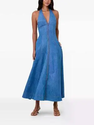 NICHOLAS Halterneck Zip-front Dress