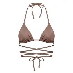 YESUDARE Dubai Triangle Bikini Top - Brown