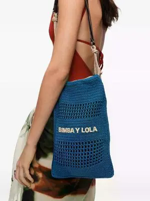 Bimba Y Lola Crochet Shoulder Bag - Blue