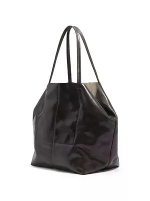 Bimba Y Lola Large Leather Shopper Bag With Embossed Logo