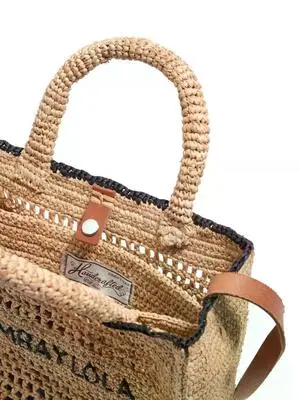 Bimba Y Lola Medium Raffia Cross Body Bag