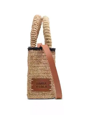 Bimba Y Lola Natural Raffia Braided Mini Bag - Neutrals