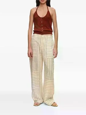 Bimba Y Lola Patchwork Striped Trousers