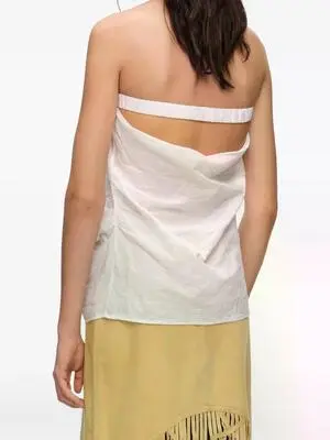 Bimba Y Lola Ruched Strapless Top - White