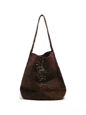 Bimba Y Lola Raffia Shoulder Bag - Brown