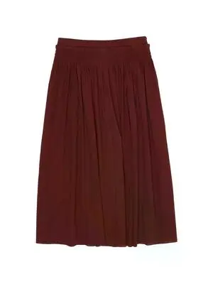 Bimba Y Lola Smocked Gathered Skirt - Brown